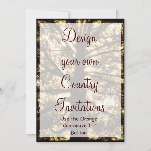 Design your Own Country Invitations Template Tree | Zazzle