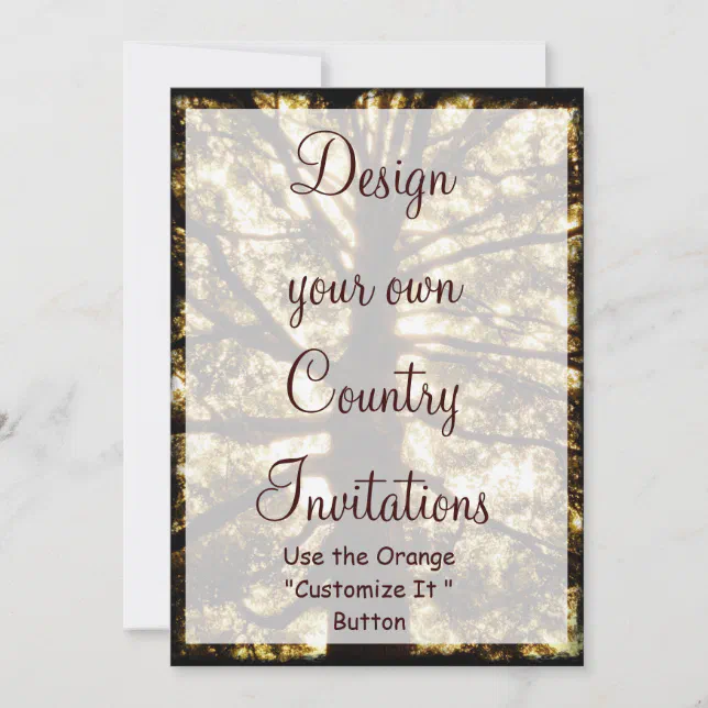 Design your Own Country Invitations Template Tree | Zazzle