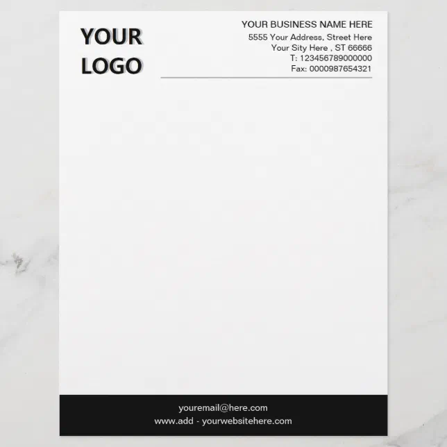 Design Your Own Custom Company Letterhead Template | Zazzle