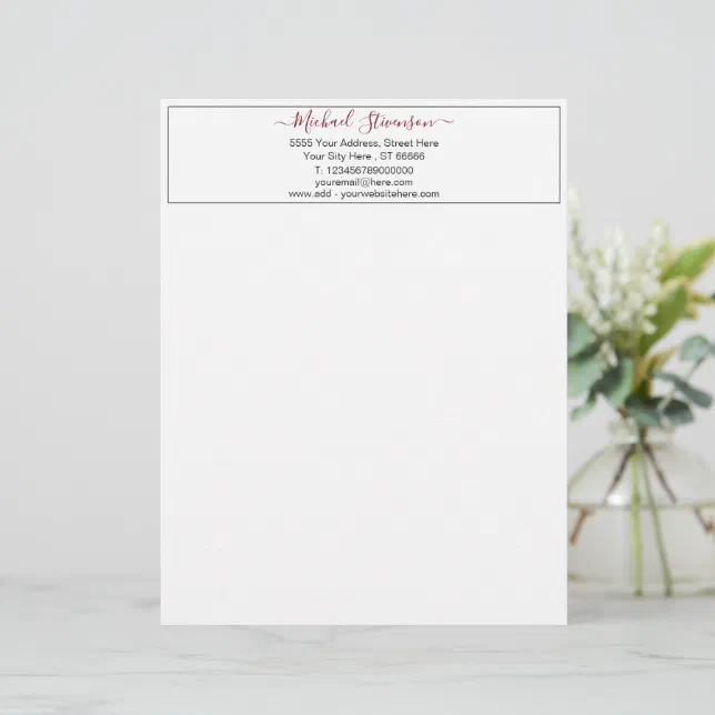 Design Your Own Custom Letterhead Template | Zazzle