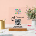Design Your Own Custom Personalized Logo QR Code Acrylic Sign | Zazzle