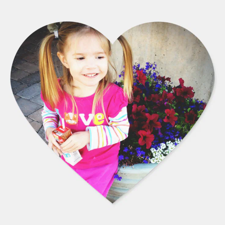 Design your own Custom Photo Stickers Heart Shaped | Zazzle