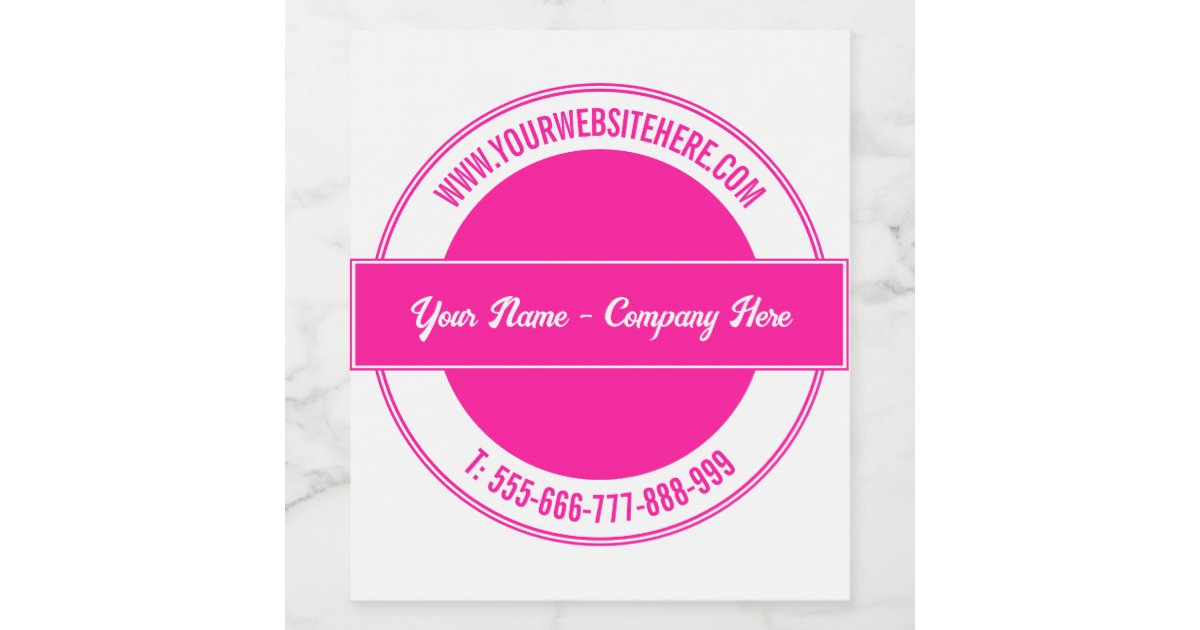 Design Your Own Custom Text Bottle Labels Template | Zazzle