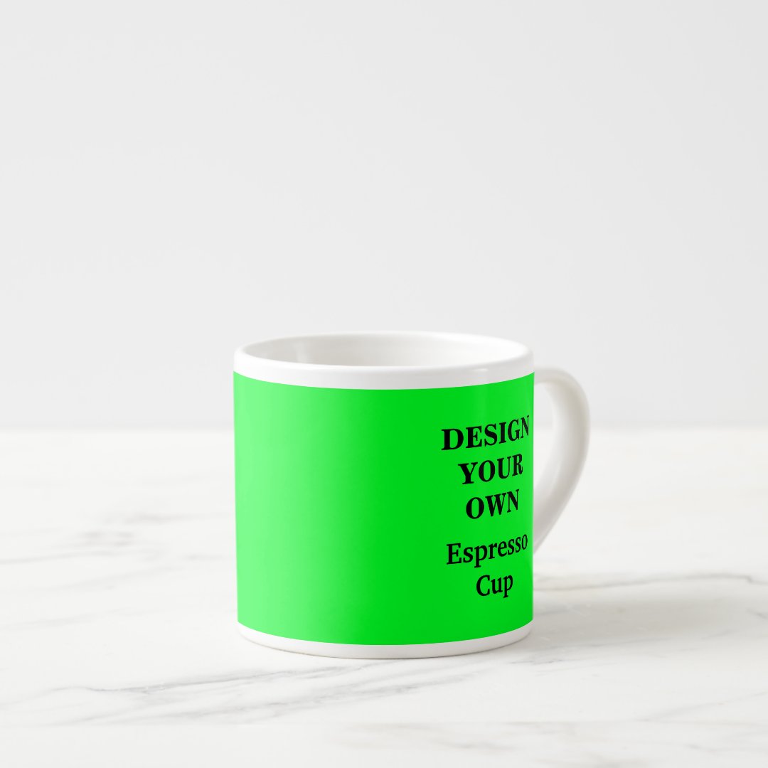 Design Your Own Espresso Cup - Green | Zazzle