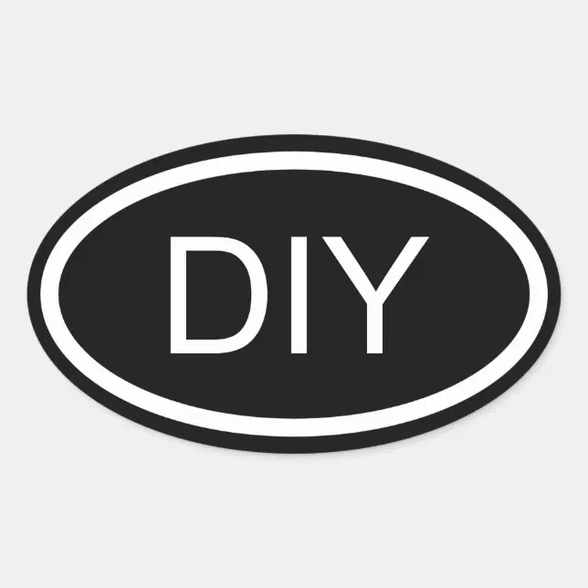 Design Your Own Euro Style Oval Sticker | Zazzle