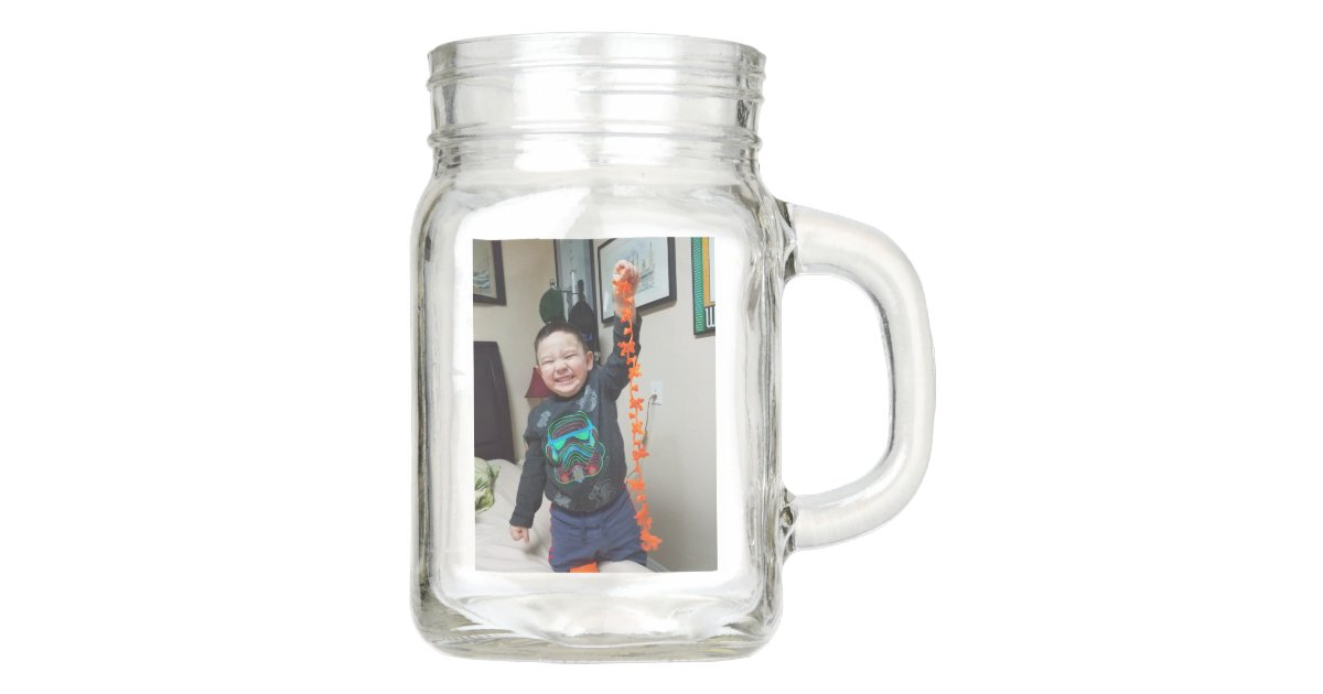 Design Your Own Mason Jar - front & back photos | Zazzle