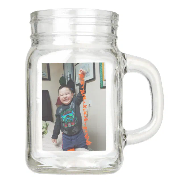 Design Your Own Mason Jar - front & back photos | Zazzle
