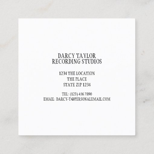 Design Your Own Music Album Cover Square Business Card | Zazzle