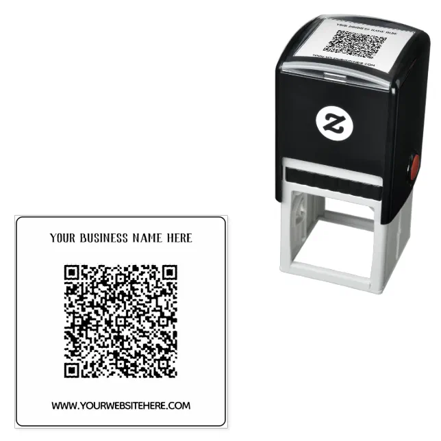 Design Your Own Name Text Qr Code Stamp Template | Zazzle