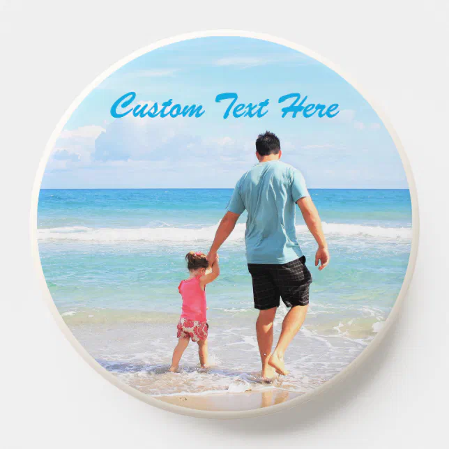 Design Your Own Photo PopSocket Gift Custom Text | Zazzle