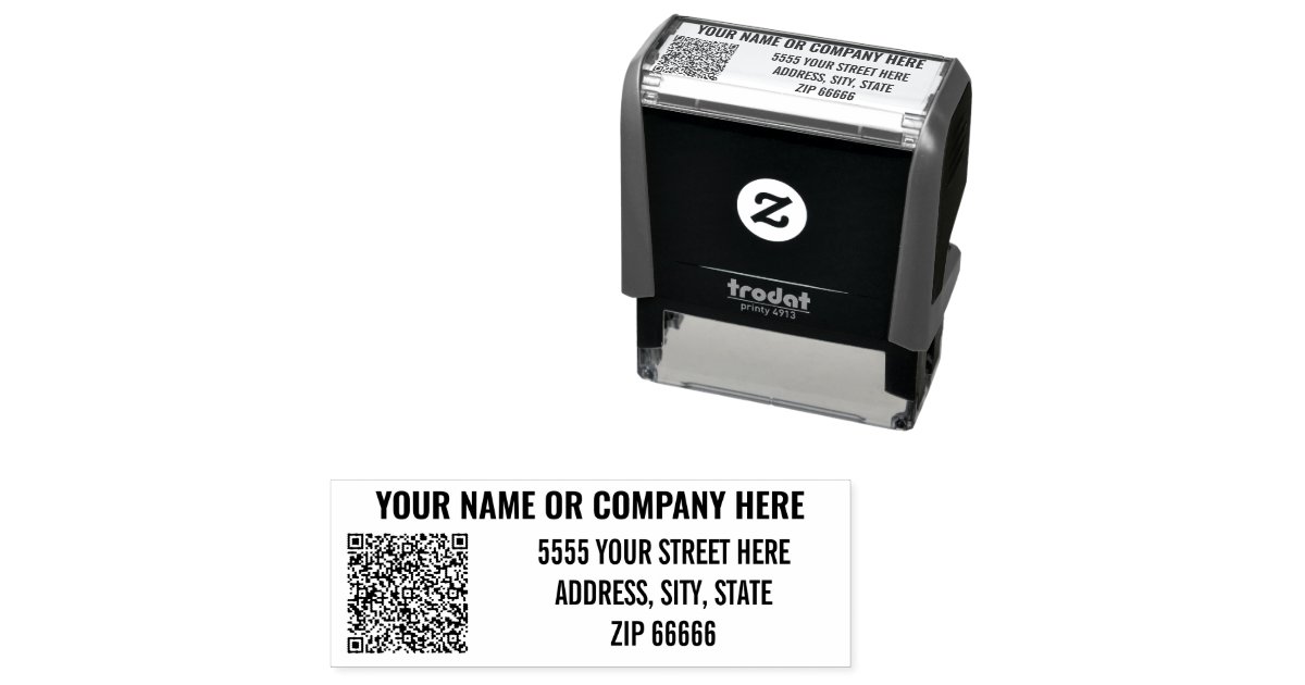 Design Your Own QR Code Address Stamp Template | Zazzle