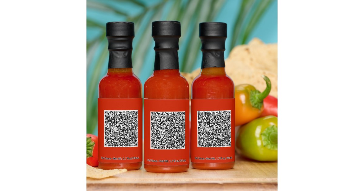 Design Your Own QR Code Hot Sauces Example | Zazzle