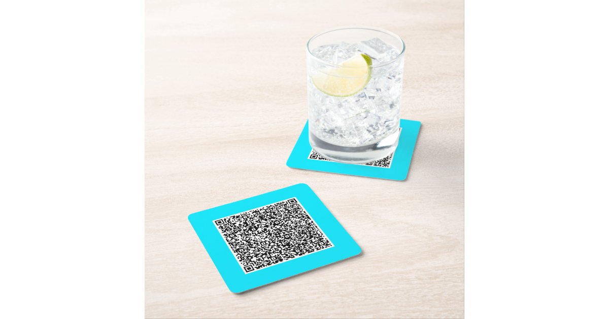 Design Your Own QR Code Paper Coaster Template | Zazzle