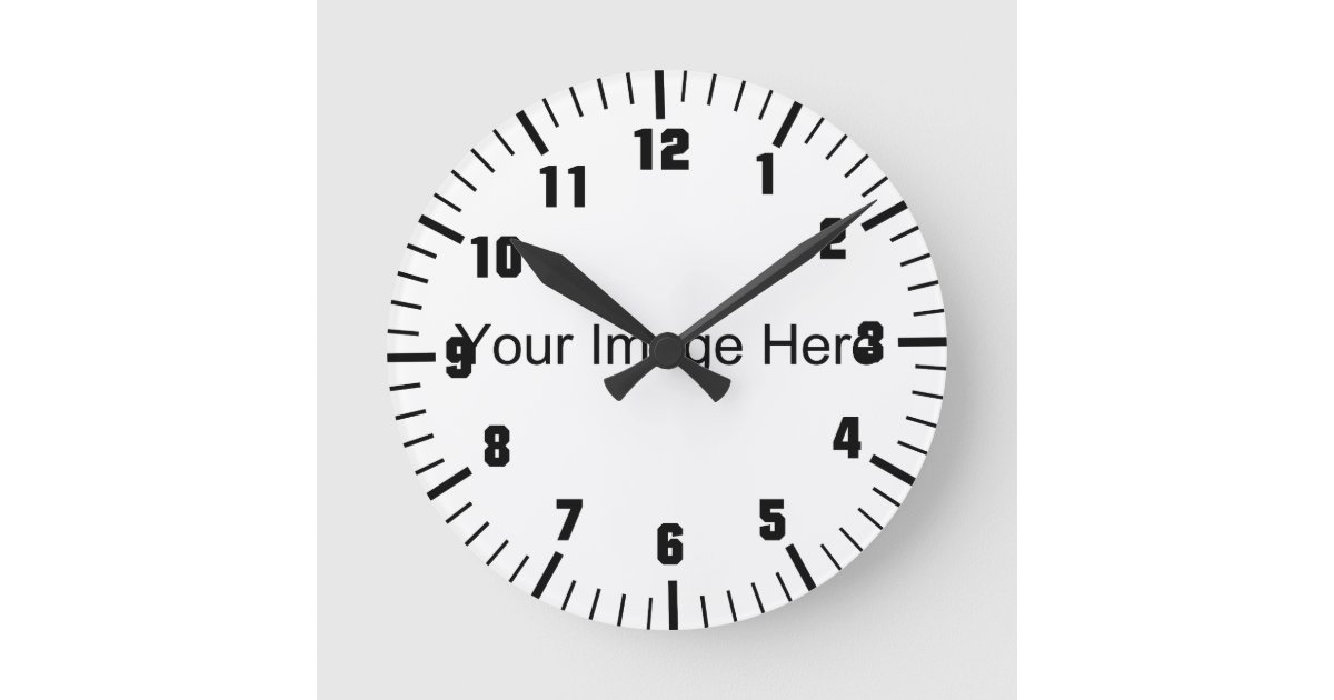 Design your own round clock | Zazzle