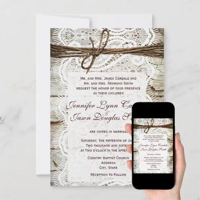 Design Your Own Rustic Country Wedding Invitations | Zazzle