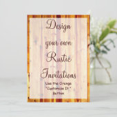 Design your Own Rustic Invitations Blank Template | Zazzle