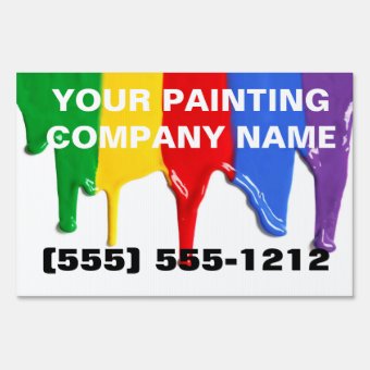Design your own Yard Sign for Painting Business | Zazzle