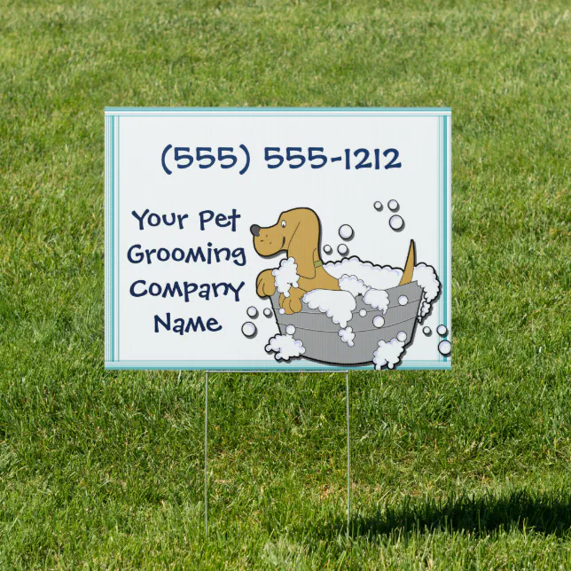 Design your own Yard Sign Pet Grooming Business | Zazzle