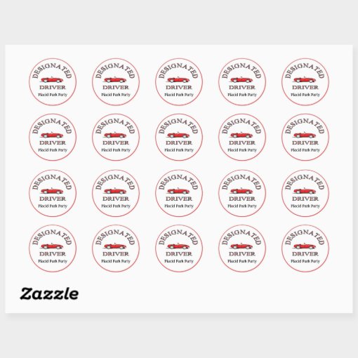 Designated Driver Stickers Personalized Stickers | Zazzle
