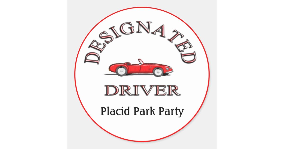 Designated Driver Stickers Personalized Stickers | Zazzle