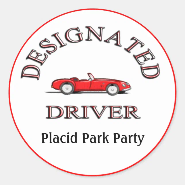 Designated Driver Stickers Personalized Stickers | Zazzle