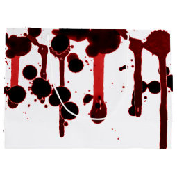 Designer Blood Splatter Large Gift Bag | Zazzle