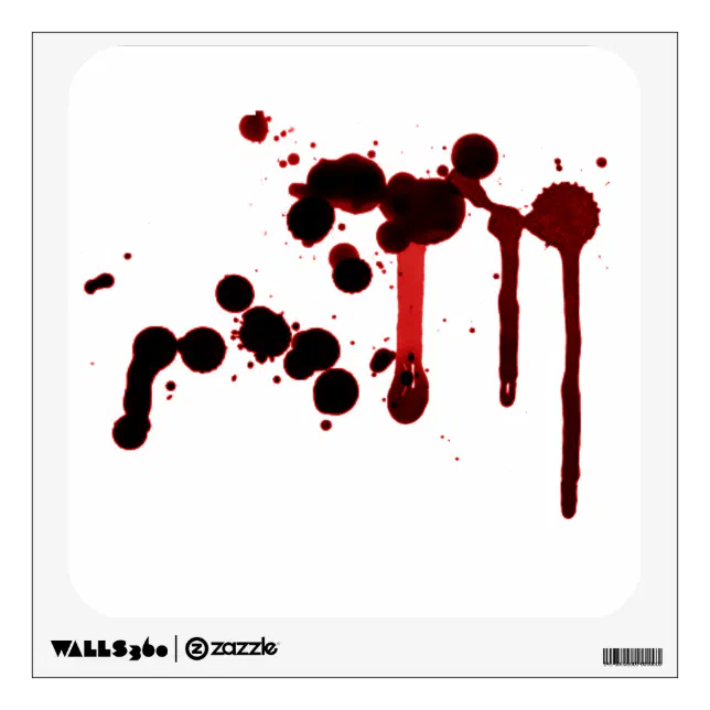 Designer Blood Splatter Wall Decal | Zazzle