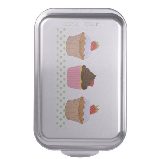 Designer Cake Pan with Cupcakes | Zazzle