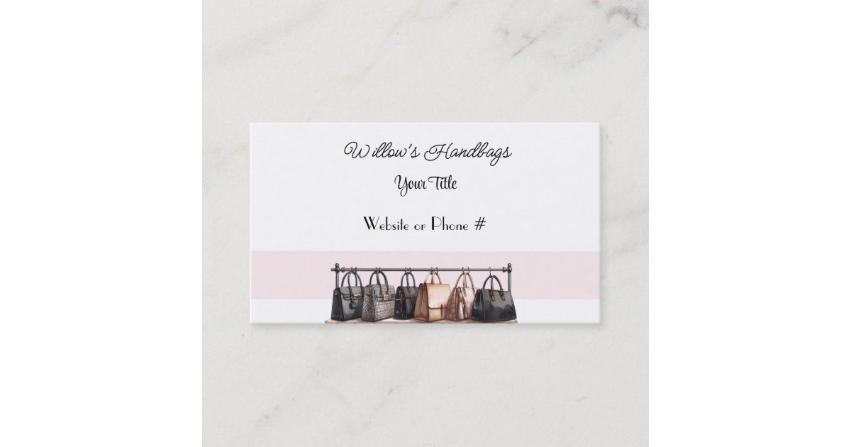 Designer Handbags Business Card | Zazzle