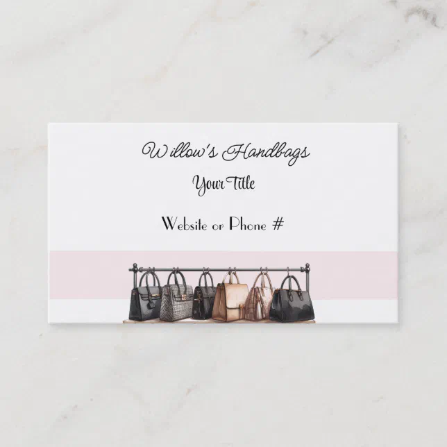 Designer Handbags Business Card | Zazzle