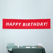 Designer Inspired Red Birthday Banner | Zazzle