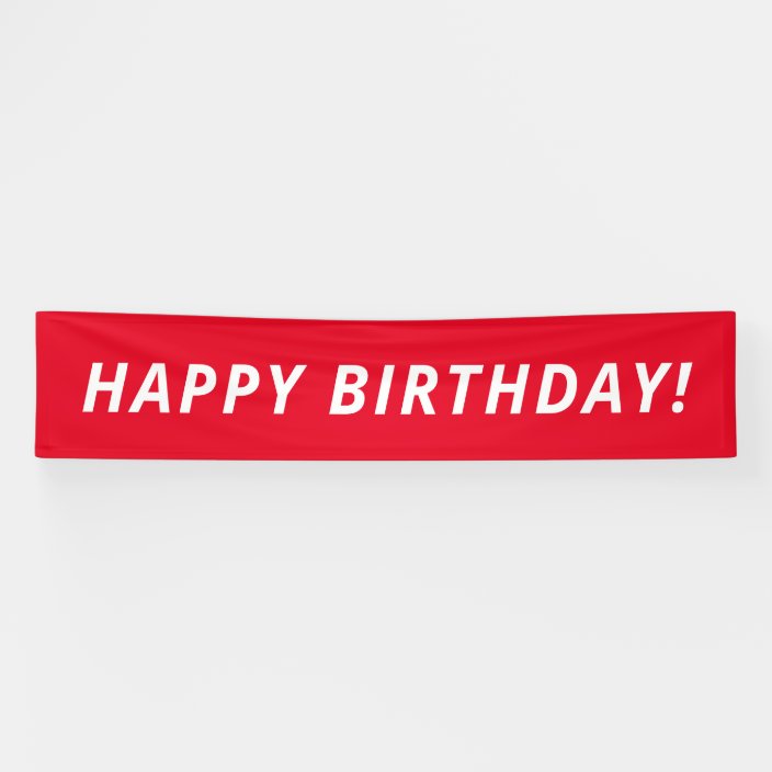 Designer Inspired Red Birthday Banner | Zazzle.com