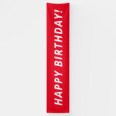 Designer Inspired Red Birthday Banner | Zazzle