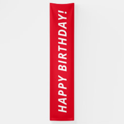 Designer Inspired Red Birthday Banner | Zazzle