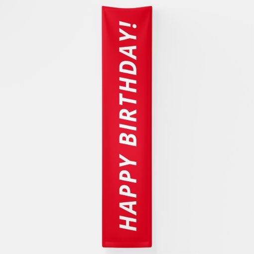 Designer Inspired Red Birthday Banner | Zazzle