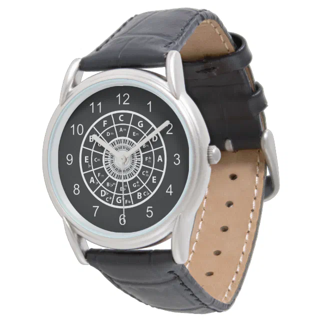 Designer music circle of fifths watches | Zazzle