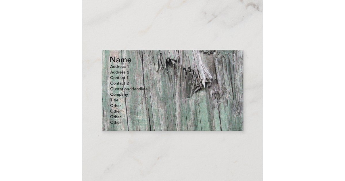 Designer Wood with Patina Business Cards | Zazzle