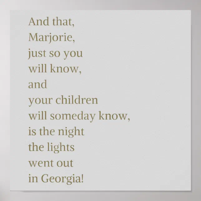 Designing Women Julia Sugarbaker Quote Poster | Zazzle