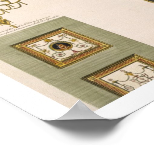 Designs for Curtain Cornices, Girandoles and Foldi Poster | Zazzle