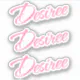 Desiree Decorative Name in Pink x3 Sticker | Zazzle
