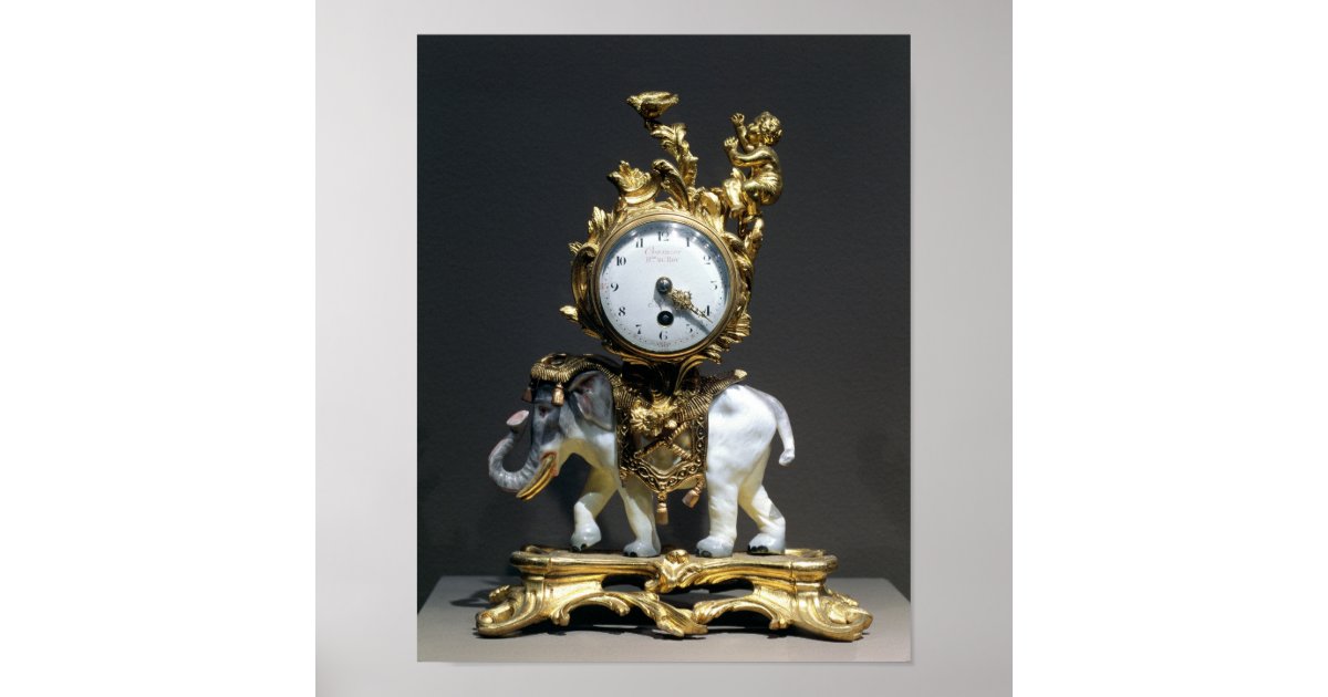 Desk clock poster | Zazzle