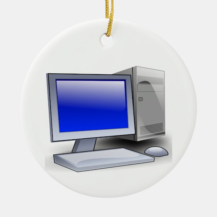 Desktop Computer Ceramic Ornament | Zazzle.com