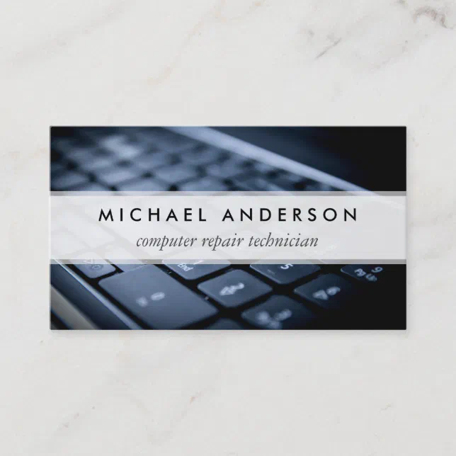 Desktop Laptop Computer Repair Technician Business Card | Zazzle