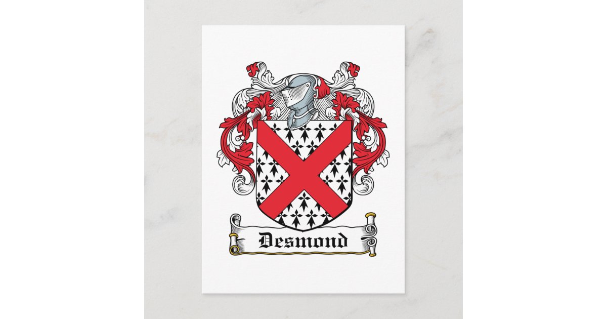 Desmond Family Crest Postcard | Zazzle