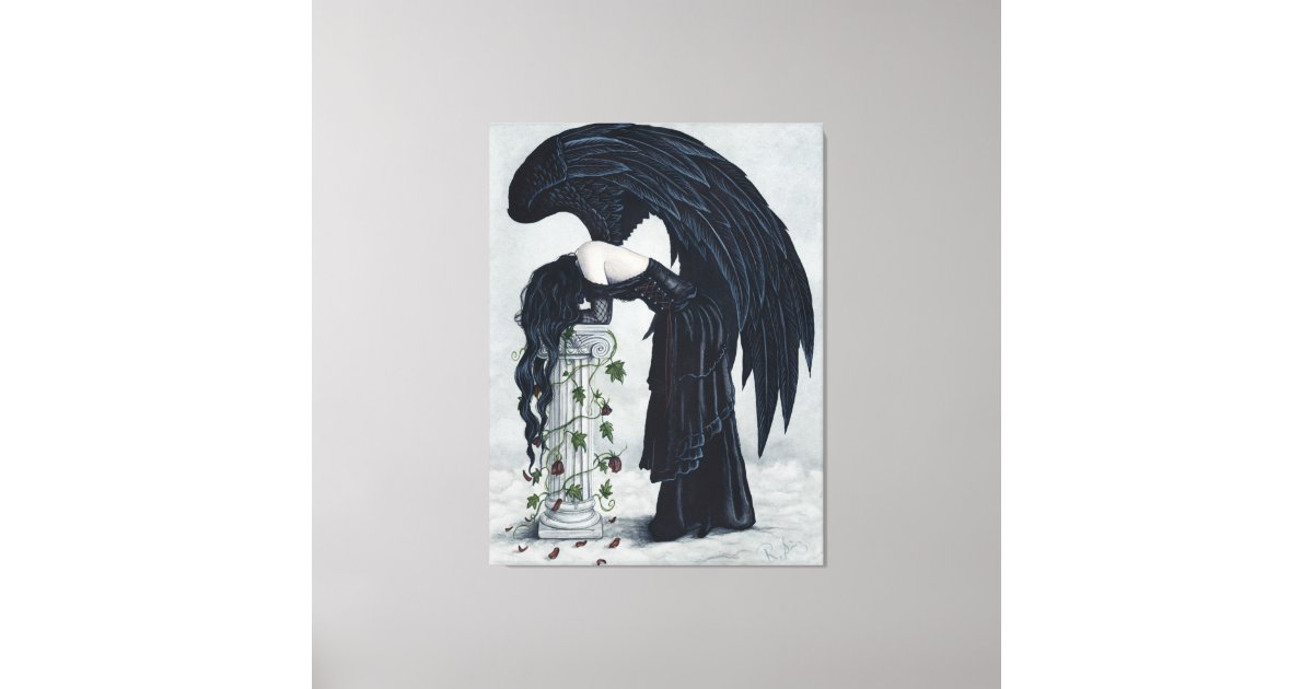 Despair Gothic Angel Sad Canvas Print | Zazzle