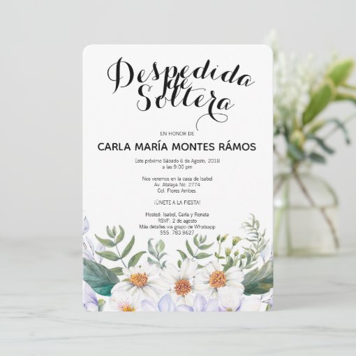 Despedida de Soltera invitation, En español Invitation | Zazzle