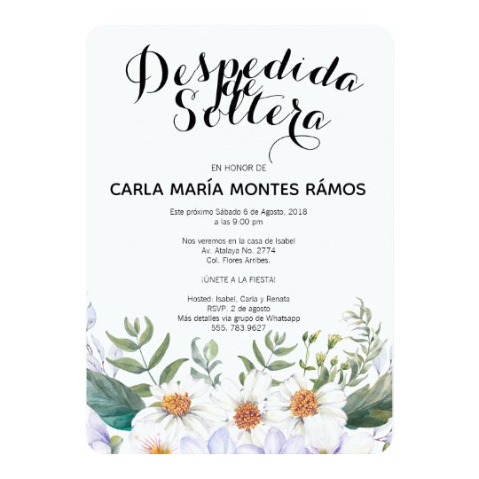 Despedida de Soltera invitation, En español Invitation | Zazzle.com