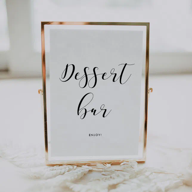 Dessert bar wedding sign | Zazzle