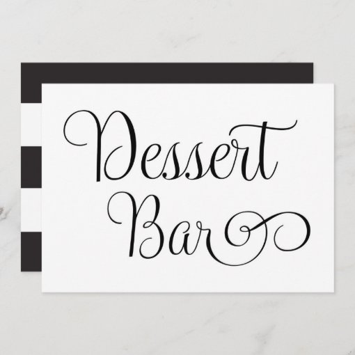 Dessert bar Wedding Sign Invitation | Zazzle