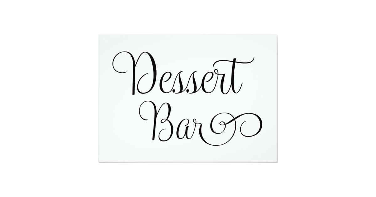 Dessert bar Wedding Sign Invitation | Zazzle.com